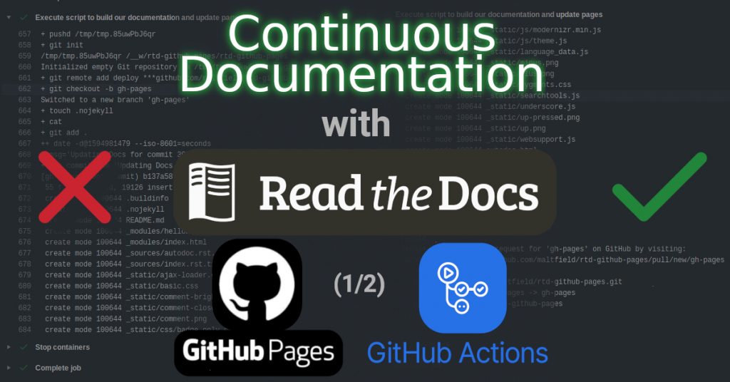 Continuous Documentation Hosting Read The Docs On Github Pages 12 Michael Altfields Tech Blog