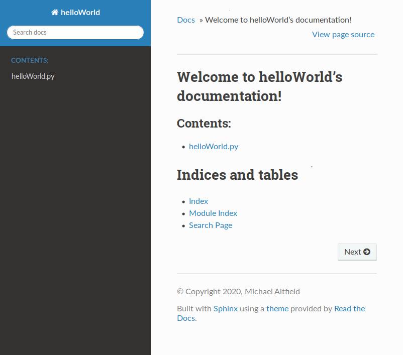 Continuous Documentation Hosting Read The Docs On Github Pages 22 Michael Altfields Tech Blog
